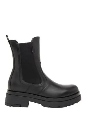 NEROGIARDINI Faux-fur Lined Chelsea Boots - Black
