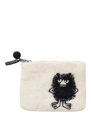 KLIPPAN Handmade Moomin Stinky Wool Purse - White