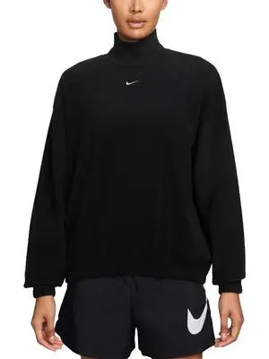 Nike Phoenix Plush Mock Neck Sweatshirt - Black/sail