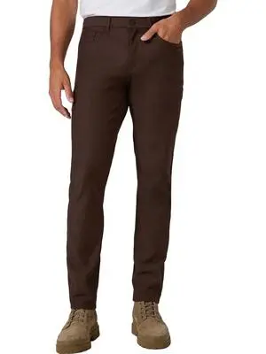 7 Diamonds Baron Straight Leg Stretch Twill 5-pocket Pants - Walnut