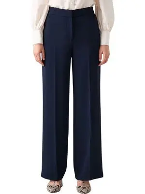 LK BENNETT Audrey Wide-leg Pants - Navy