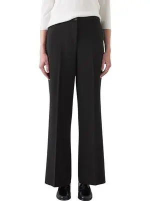LK BENNETT Claire Wide-leg Trousers - Black
