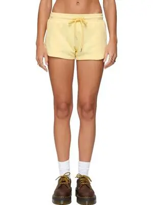 EDIKTED Kordelia Drawstring Sweatshorts - Yellow