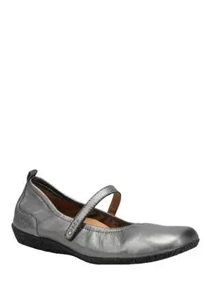 TAOS Babble Leather Mary Jane Flat - Pewter