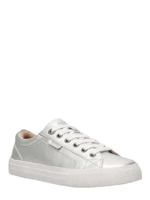 TAOS Plim Soul Luxe Leather Sneakers - Silver