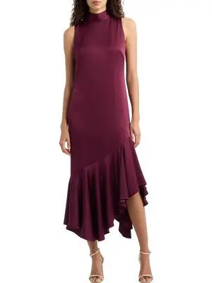 Kobi Halperin Jenkins Sleeveless Satin Maxi Dress - Berry