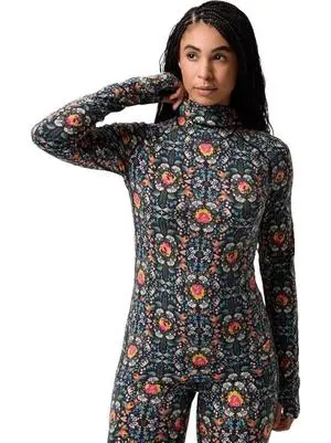 BACKCOUNTRY Cedars Rws Merino Lightweight Balaclava Baselayer Top - Tyrol Floral Print