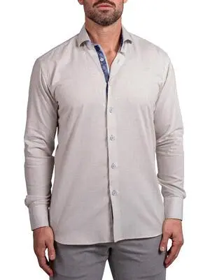 MACEOO Einstein Ascension Contemporary Fit Button-up Shirt - White