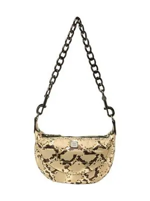 THINK ROYLN Tiny Dancer Snakeskin Embossed Leather Crossbody Bag