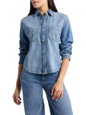 Warp + Weft Western Denim Button-up Shirt - Day Dreamer