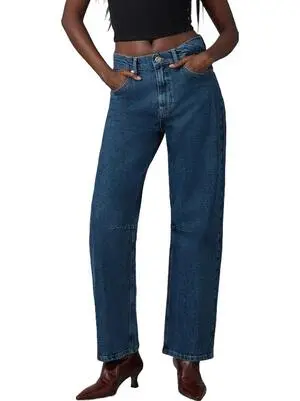 LOLA DENIM Dylan High-rise Barrel Jeans - Classic Stone Blue