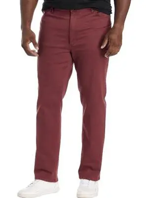 TRUE NATION BY DXL Big & Tall Iconic 5-pocket Everyday Stretch Pants - Oxblood