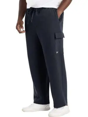 REEBOK Big & Tall Performance Supersoft Cargo Sweatpants Black