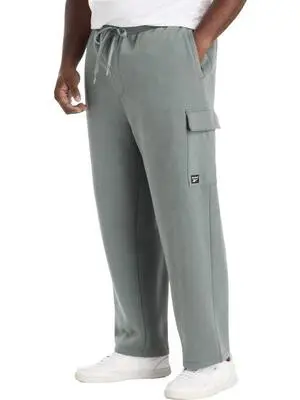 REEBOK Big & Tall Performance Supersoft Cargo Sweatpants Dark Fog Solid