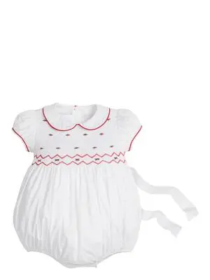 LITTLE ENGLISH Smocked Claiborne Bubble - Holly