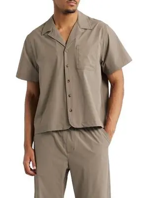 RIZORT Tim Stretch Nylon Camp Shirt - Khaki