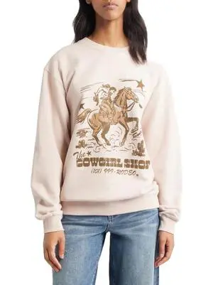 GOLDEN HOUR Cowgirl Graphic Sweatshirt - Mushroom