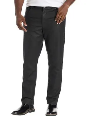 TRUE NATION BY DXL Coated Denim Tapered Pants - Black