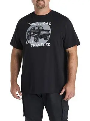 LIFE IS GOOD Big & Tall Take The Road Graphic Tee - Black