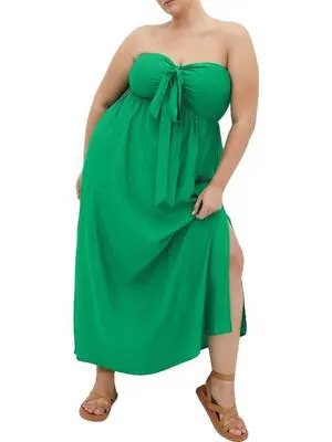 City Chic Petra Serene Maxi Dress - Green