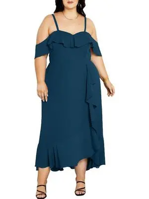 CITY CHIC Remi Ruffle Maxi Dress