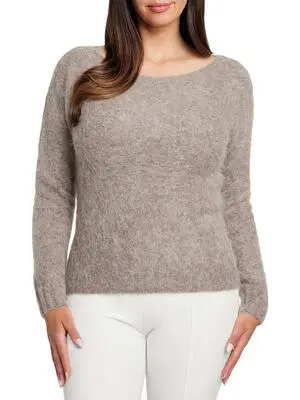 MARCIANO Agnes Fuzzy Alpaca Blend Sweater - F1ax-light