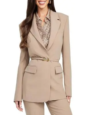MARCIANO Dalia Belted Blazer - Beige