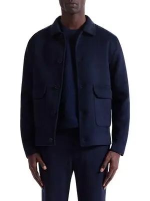 Bugatchi Felted Wool Blend Jacket - Navy
