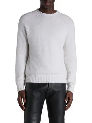 TOM FORD Scottish Teasel Cashmere Crewneck Sweater Aw003 Chalk