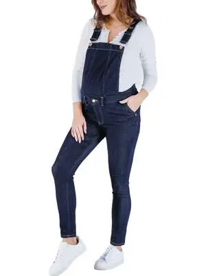 CACHE COEUR Sharon Denim Maternity Overalls - Raw