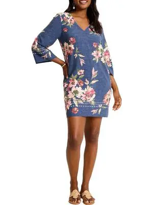 Tommy Bahama Fuji Tidal Bloom Silk Mini Dress - Coastline