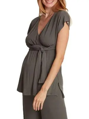 CACHE COEUR Origin Maternity And Nursing Tunic Khaki