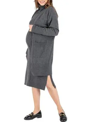 CACHE COEUR Cashmere Maternity Cardigan - Anthracite