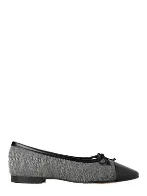 MENINA STEP Amelie Tweed Flats Black