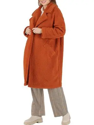 CACHE COEUR Léonie Long Maternity Coat Copper