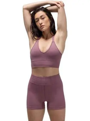 REFORMER Ribbed Biker Short - Mauve