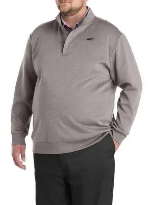 REEBOK Big & Tall 1/4-zip Performance Pullover - Gritty Grey