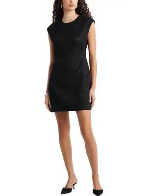 Nordstrom Bouclé Minidress - Black