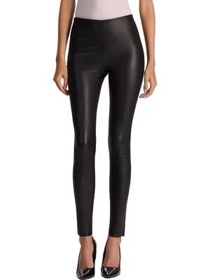 Alice + Olivia Lennox Leather Leggings - Black