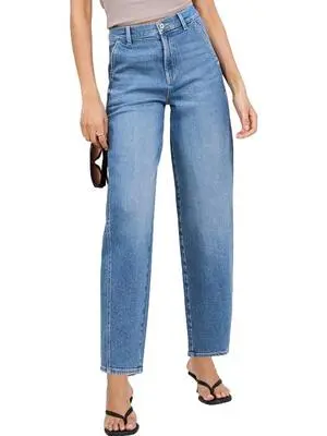 LIPSY High-waist Barrel Leg Jeans - Mid Wash