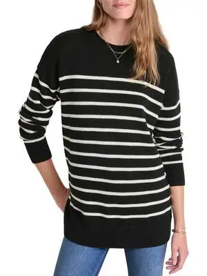 Vineyard Vines Crewneck Cotton Sweater - Jamie Stripe Black
