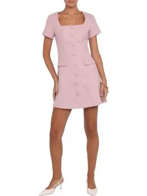 PETAL & PUP Sutton Tweed Minidress Pink