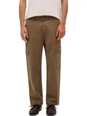 SCALPERS Cargo Linen Trousers - Stone