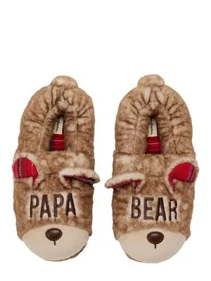 DEARFOAMS Papa Bear Closed Back Slippers - Frost