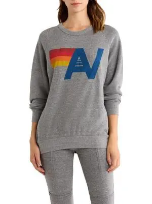 Aviator Nation Logo Crewneck Sweatshirt - Heather Grey