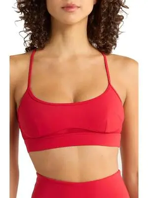 MPG Sculpt Mesh Inset Sports Bra - Haute Red