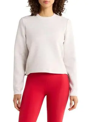 MPG Dreamweave Recycled Polyester Blend Crop Sweatshirt - Heather Moonbeam