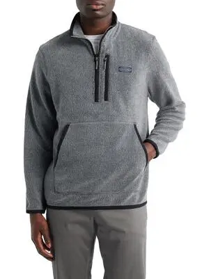 Vineyard Vines Bonfire Fleece Quarter Zip - Gray Harbor