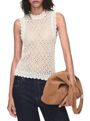 MANGO Open Stitch Sweater Tank