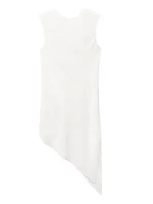 Mango Tie-back Asymmetric Satin Top - White